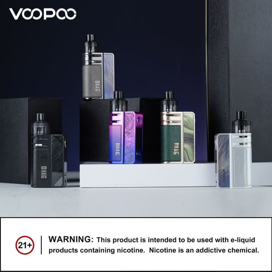 VooPoo Drag E60 Kit, pnp pod ii, pnp 5pk coils, internal battery